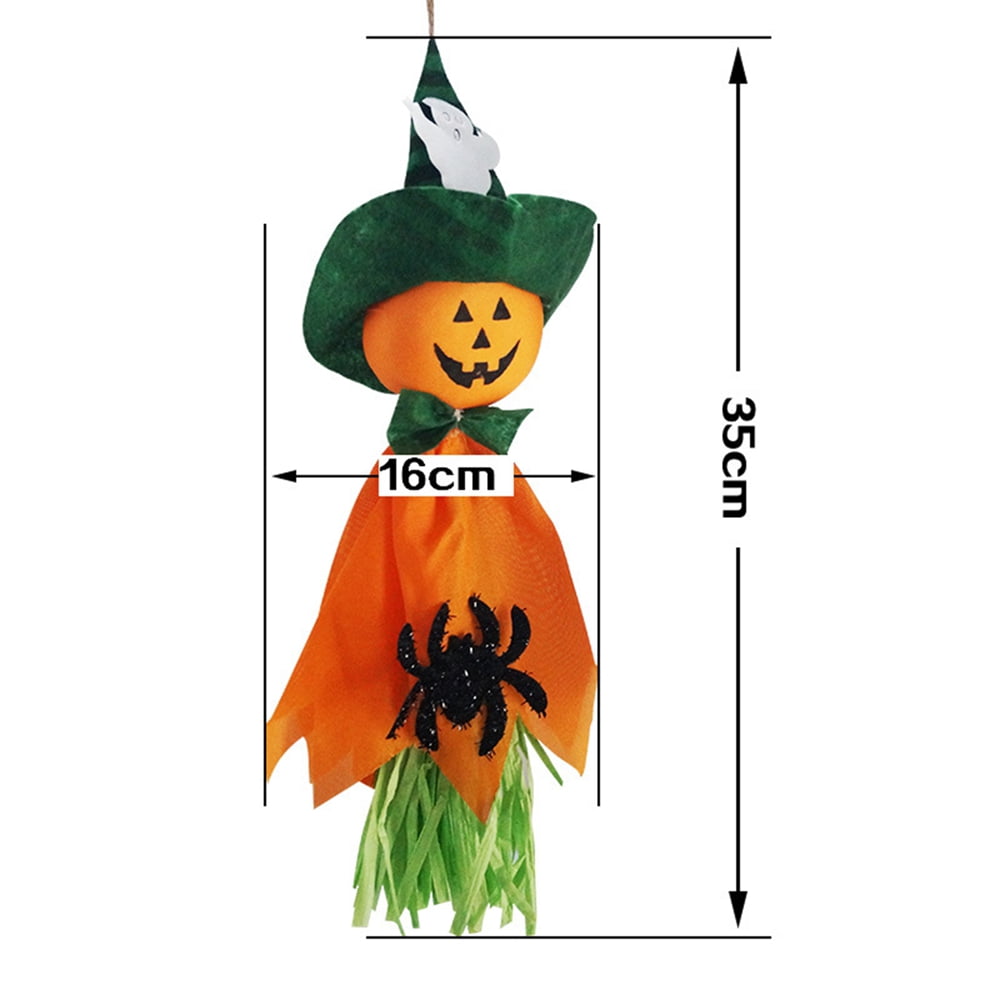 Hanging Ghost Pumpkin Ghost Straw Windsock Pendant Indoor Outdoor Party ...