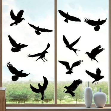 fankhu Window Alert Bird Stickers Set - Prevent Bird Strikes on Doors ...