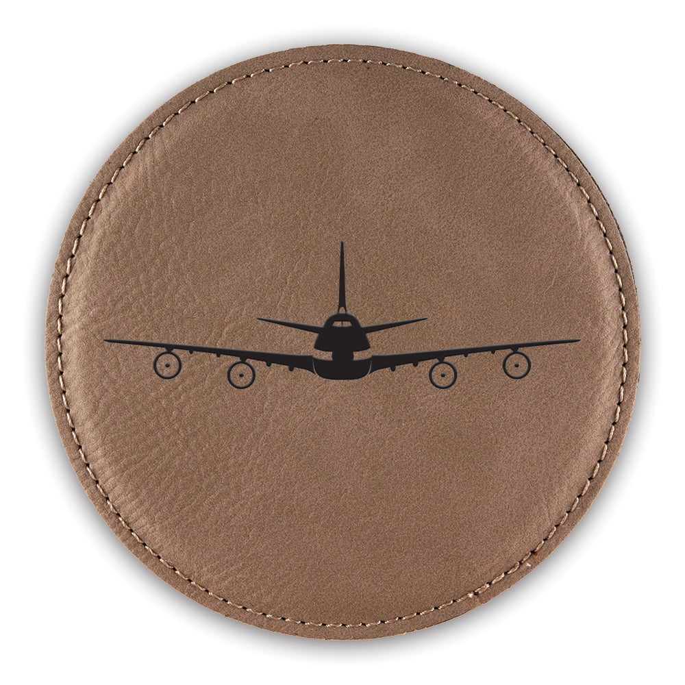 E-4B Coaster Laser Engraved Leatherette - Round Coasters - Many Colors ...