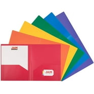 JAM Paper Glossy 3 Hole Punch Folders, Fuchsia Pink, 25 per Pack ...