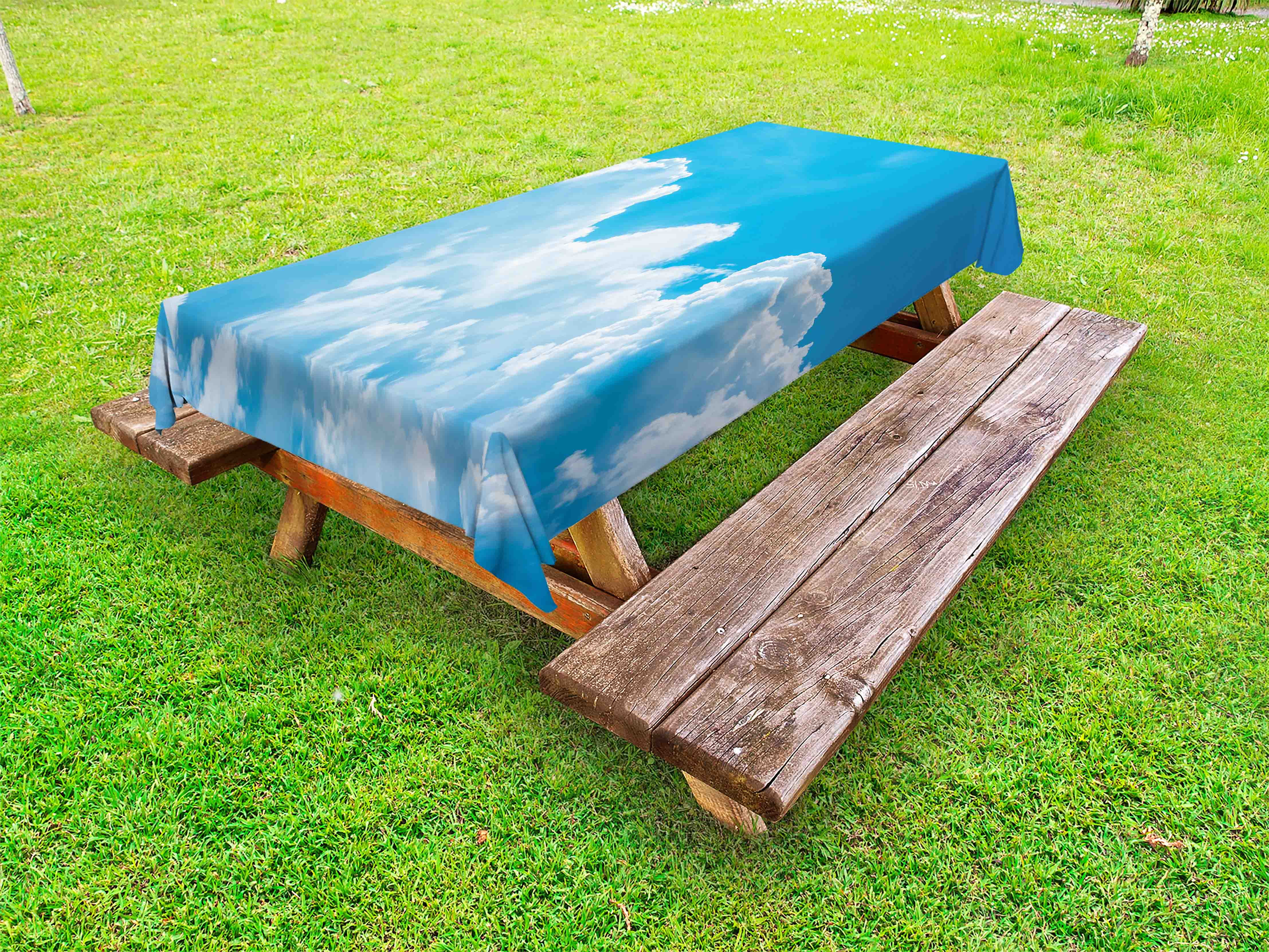 Clouds Outdoor Tablecloth, Crystal Clouds in the Sky Heavenly Life Hope ...
