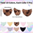 50Pcs 10 Colors Plush Cat Ears Hair Clips Fuzzy Cat Ears Bulk Soft Cute ...