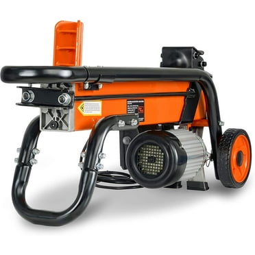 7 Ton Electrical Hydraulic Log Splitter Cutter 7" Mobile Wheels Red ...