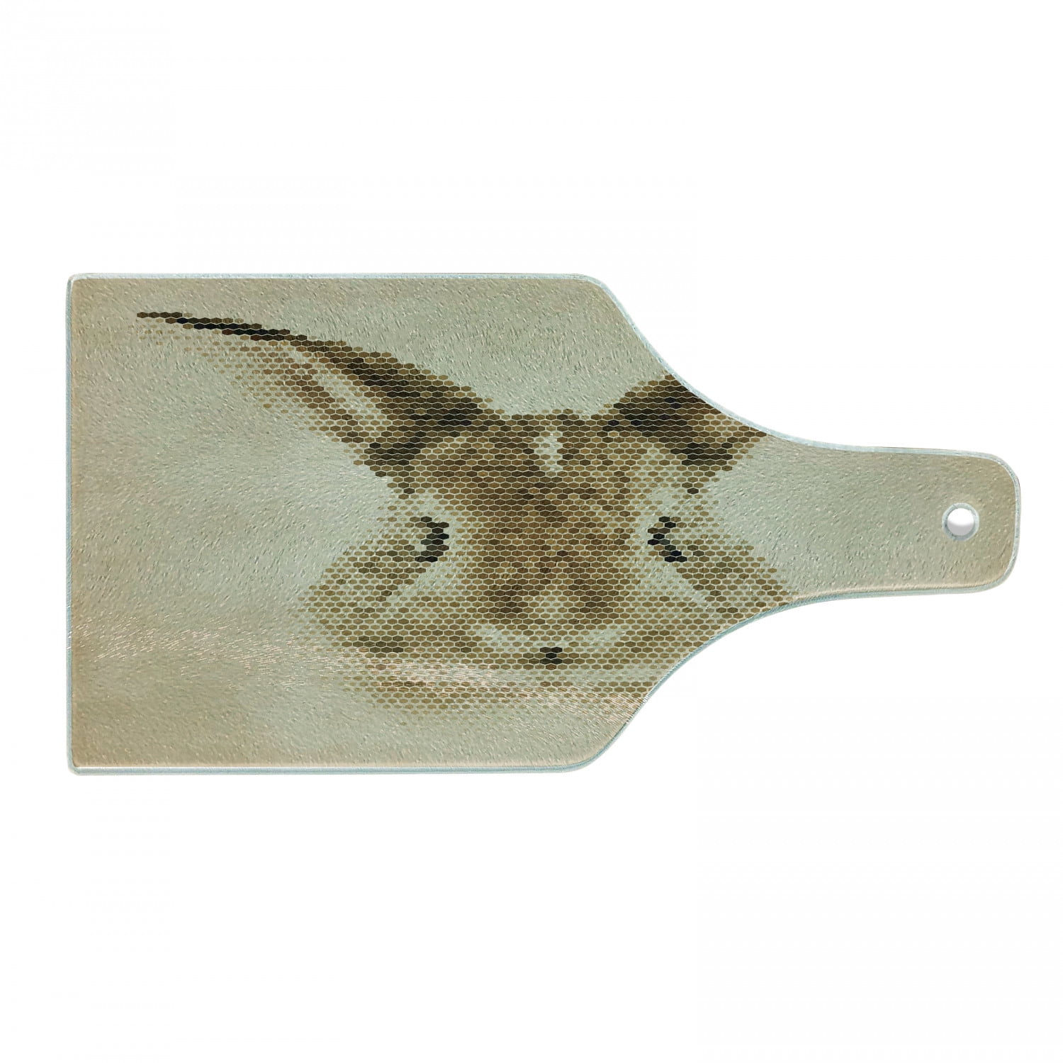 Geometric Cutting Board, Rabbit Portrait Digital Geometrical Dots ...