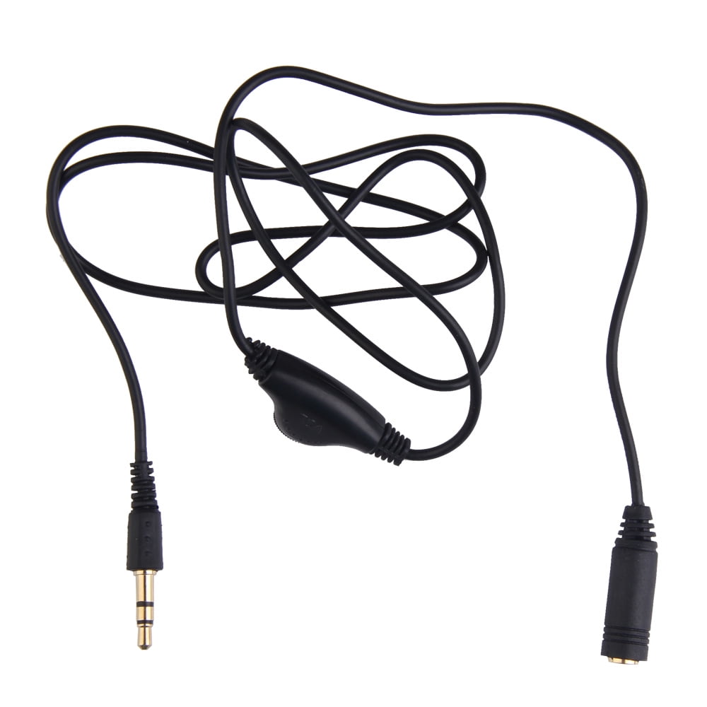 Aktudy Earphone in Line Volume Control Cable Male to F 3.5mm Stereo ...