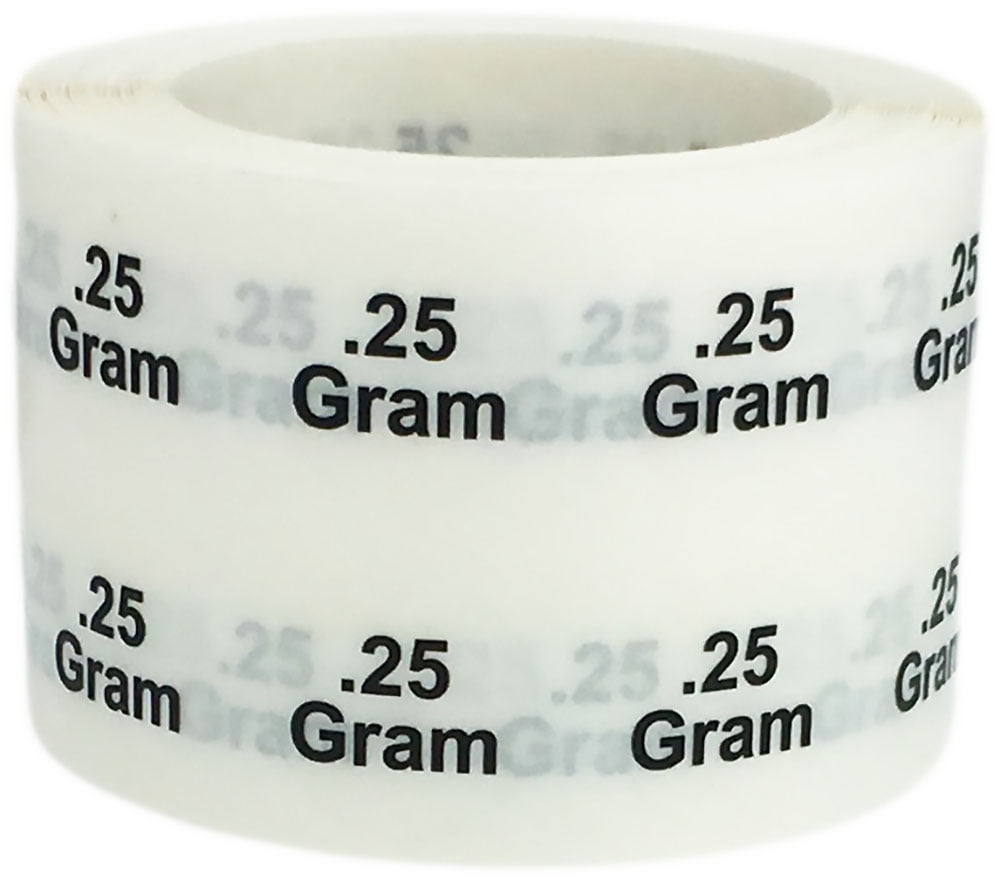 .25 Gram Labels | Small 1/2" Inch Round | 1,000 on a Roll - Walmart.com