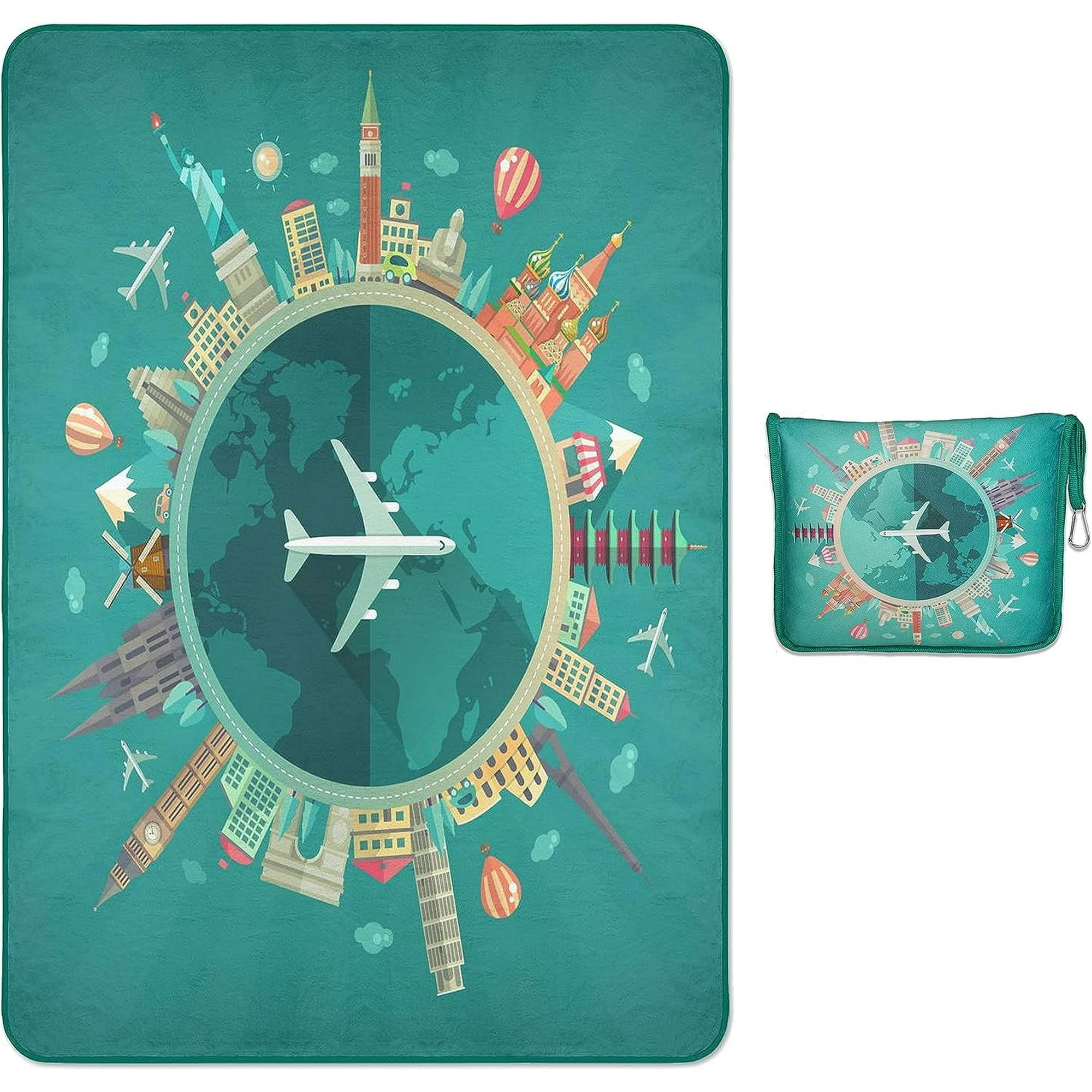 Click here for Gndofsia Travel Blanket Airplane Compact With Bag... prices