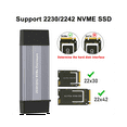 NVME SSD Case M2 Adapter NVME External Enclosure PCIE NVME M/M+B Key to ...