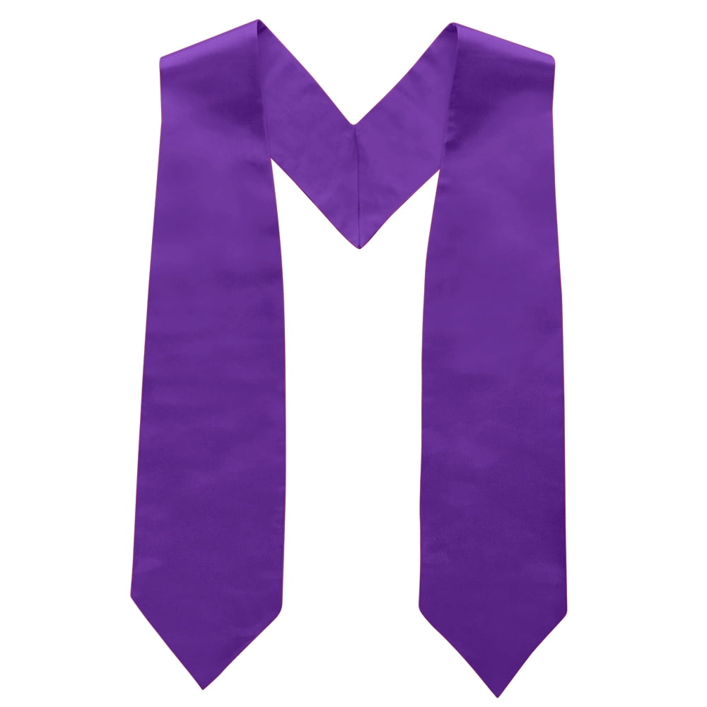 TOPTIE Unisex Plain Graduation Stole for Adult, 58" Long-Purple-1Pc ...