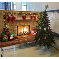 7×5FT Christmas Backdrop Merry Christmas Theme Background for Photography Xmas Tree Fireplace ...