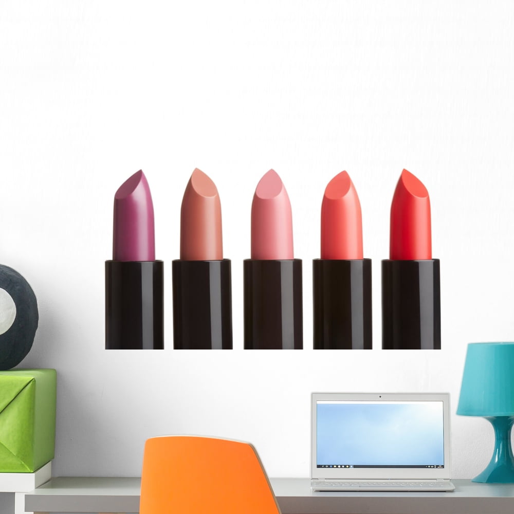 Five Colorful Lipsticks Wall Decal Sticker Set Wallmonkeys Individual ...