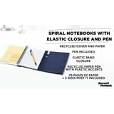 Walmart Recycled Spiral Notebooks with Elastic Closure, Post-it Notes ...
