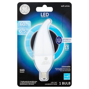 GE LED BM 500 Lumens 6.5W Soft White Bulb, 1 count - Walmart.com