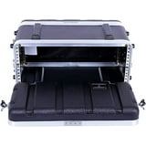 Crossrock Stackable 4U Rack Case, Shallow 14.25” Depth, Polyethylene ...