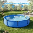 Zimtown 10ft x 30in Round Above Ground Pool, Blue Heavy-Duty Metal ...