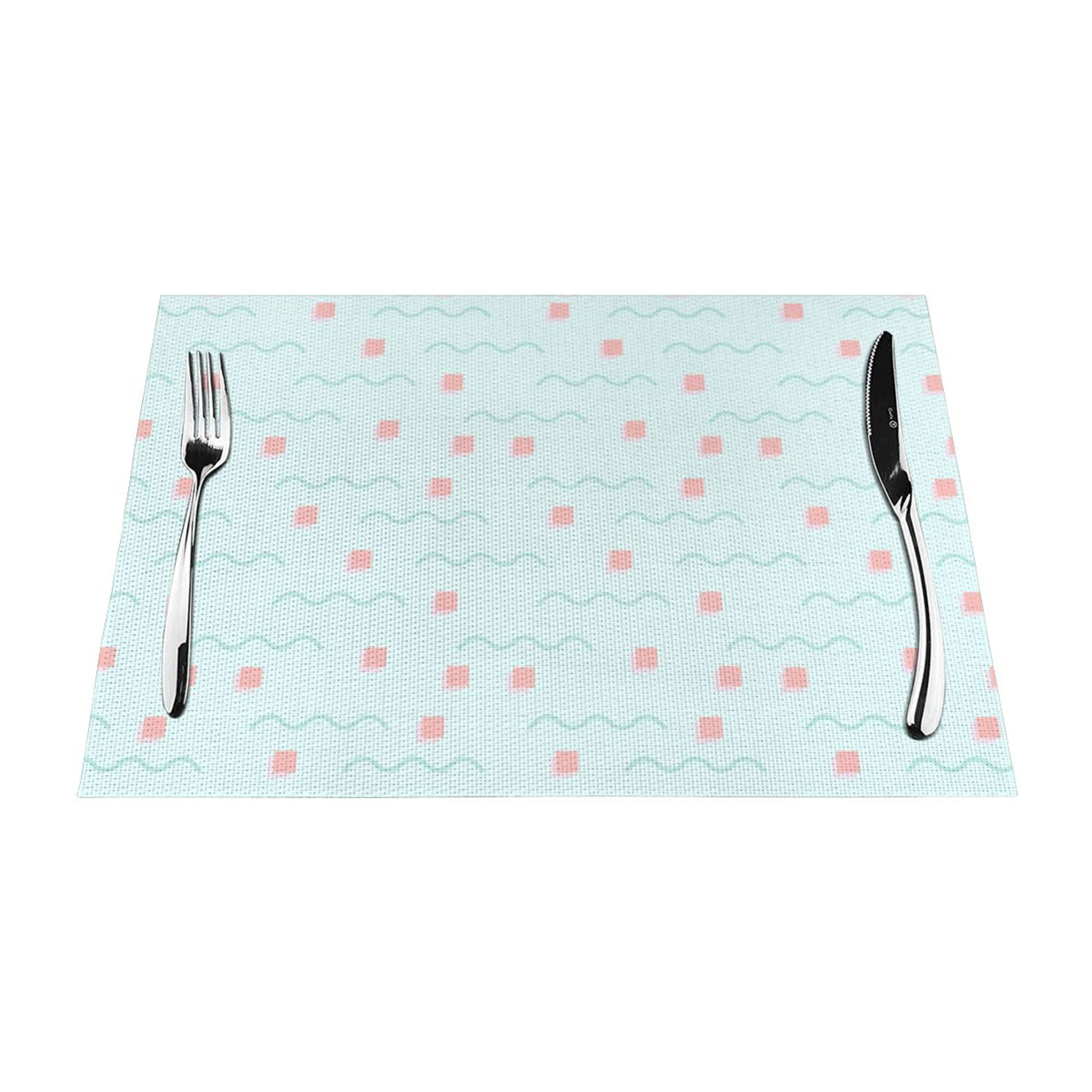 YFYANG Washable Heat-Resistant Placemats, 70% PVC/30% Polyester, Green ...