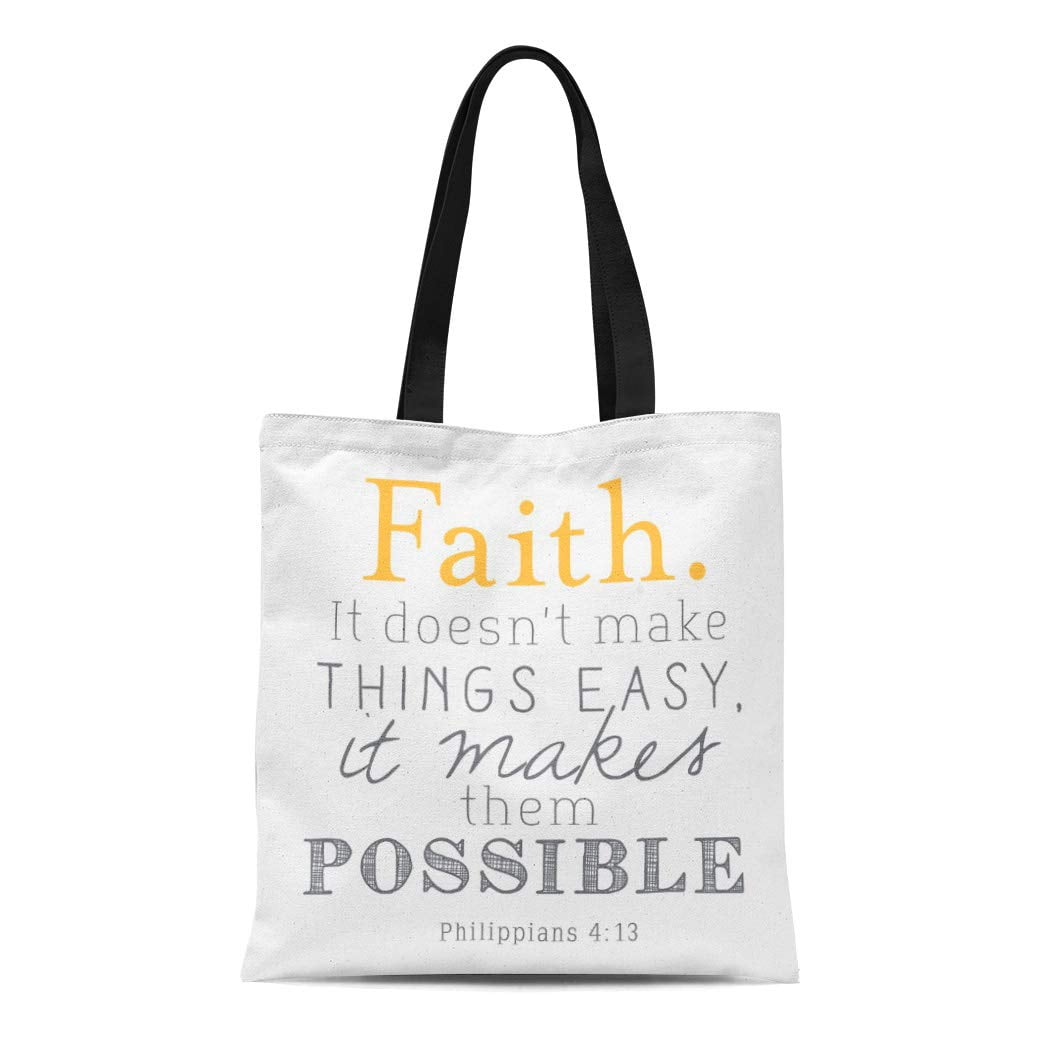 Click here for Jsdart Canvas Tote Bag Prayer Pray Faith White Scr... prices