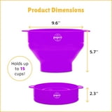 Popco Microwave Popcorn Popper, Collapsible Silicone Bowl, Purple, 15 ...