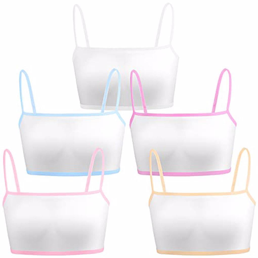 Click here for Serony 5 Pieces Girls Bras Cotton Strap Training B... prices