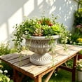 Partheme Vintage Large Pedestal Vase, Front Porch Garden Planters ...