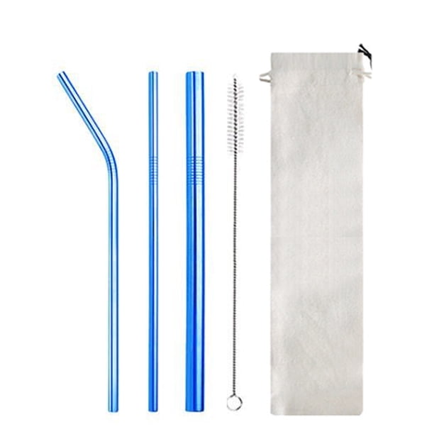 Short Thin Bent Stainless Steel Straws for Cocktail Glasses, Kids ...