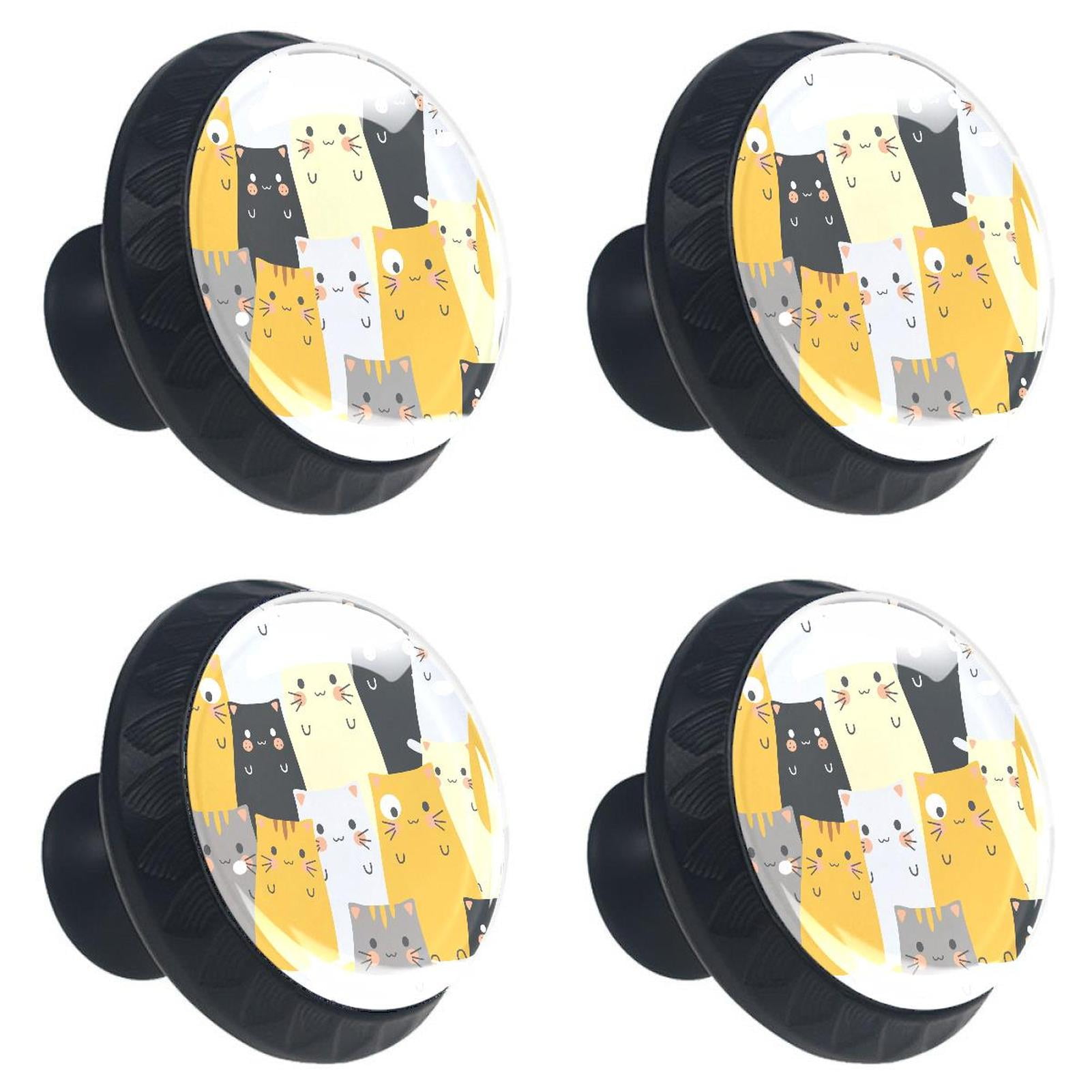 4 Pcs Cat Cute Knobs for Kitchen Cabinet Cupboard Dresser Bookcase ...
