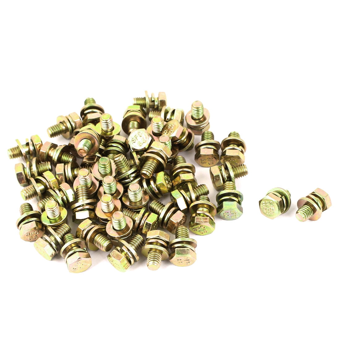 Click here for Unique Bargains 50pcs M6x12mm 8.8 Grade Yellow Zin... prices