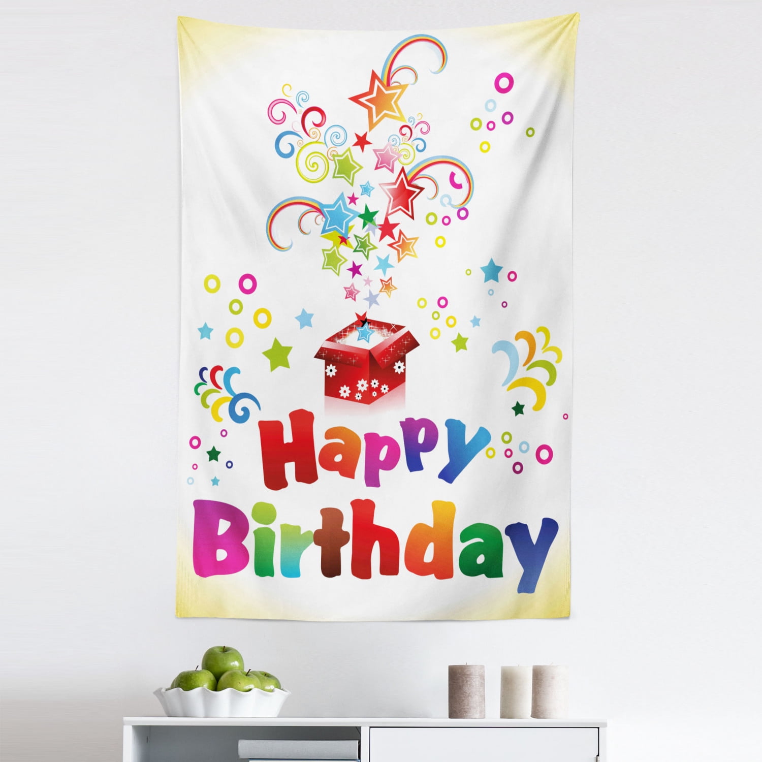 Birthday Tapestry, Stars Swirls Spirals and Circles Coming out of ...