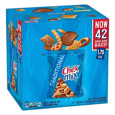 Chex Mix Snack Mix, Variety Pack, Savory Snack Bags, 52.5 oz, 30 ct ...