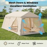Lilypelle 8-10 Person Blow Up Inflatable Tent, 2 Room Hot Tent with ...