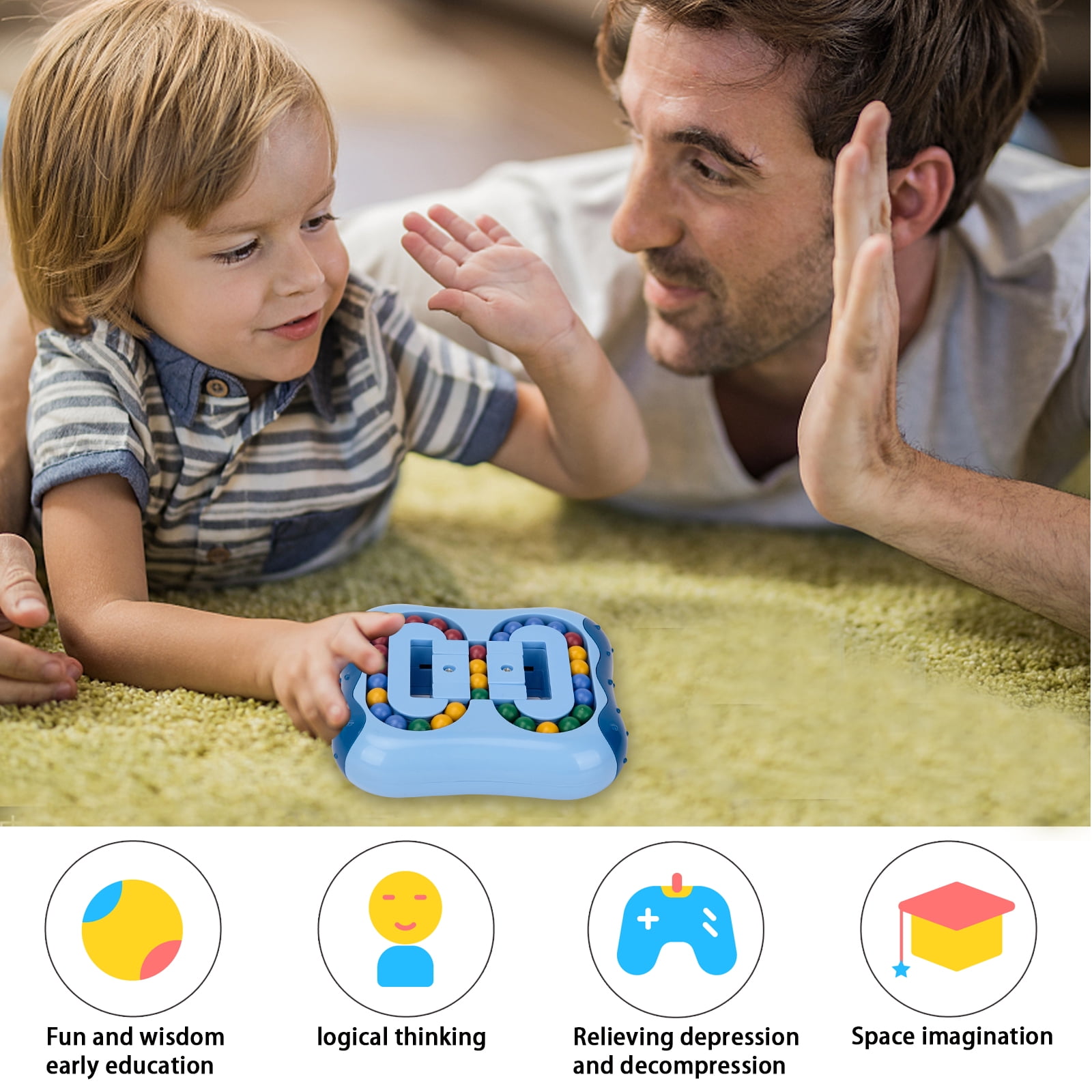 Toys for 4 5 6 7 8 9 10 Year Old Boys Girls Kids IQ Puzzle Creative Games for Boys Girls 6 10 Years Brain Puzzles Toys for Adult Men Women Child Birthday Gifts for Children Beginner Walmart