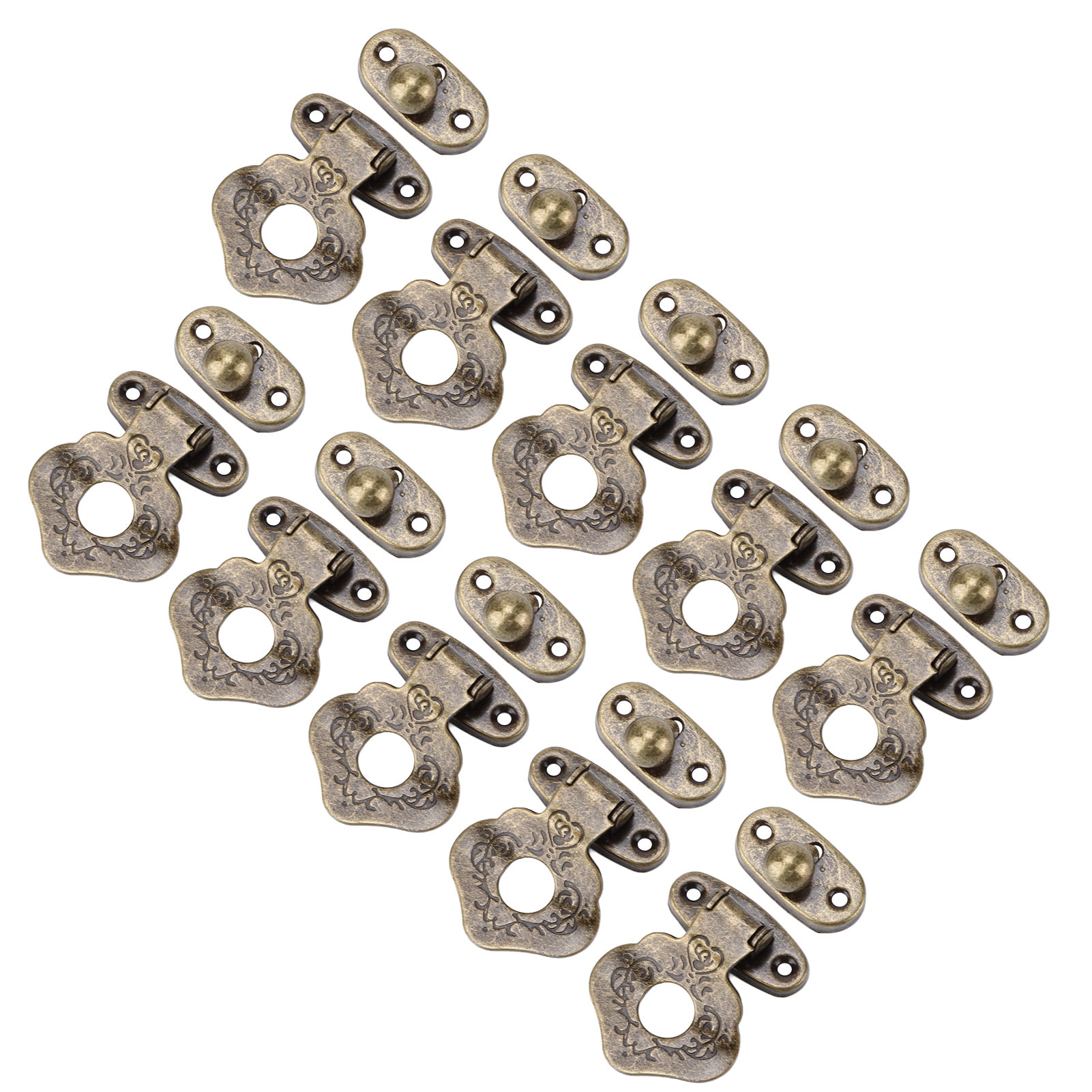Sonew Decorative Hasps,10pcs Metal Lock Green Bronze Retro Exquisite ...
