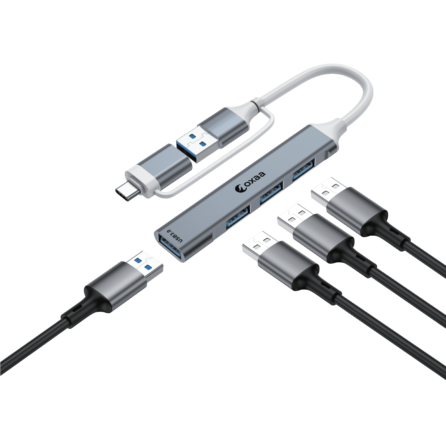 Click here for Oxaa 4-In-1 Usb Hub Usb-C & Usb-A Input  High-Spee... prices