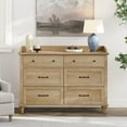 "WAMPAT 47"" 6-Drawer Wooden Kids Changer & Baby Dresser, Nursery ...