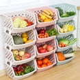 "kiskick Multi Colored Stackable Storage Bins, Durable Plastic ...