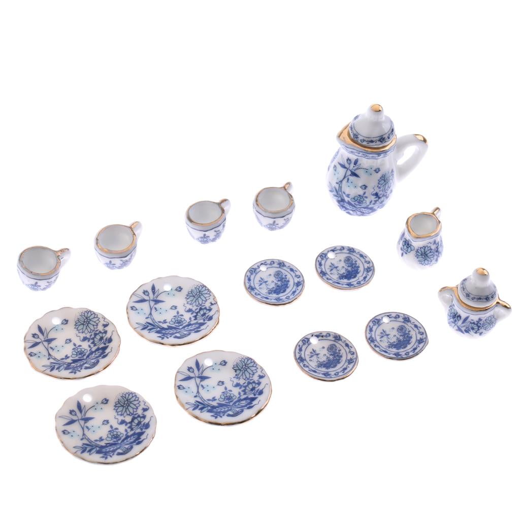 Click here for Yinanstore 15 Pieces Dollhouse Porcelain Tea Set (... prices