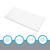 SSWBasics Laminated White Melamine Shelf Board 24”L x 12”W Durable and ...