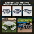 Coated Outdoor Furniture Heavy-Duty Portable Outdoor Picnic Table ...