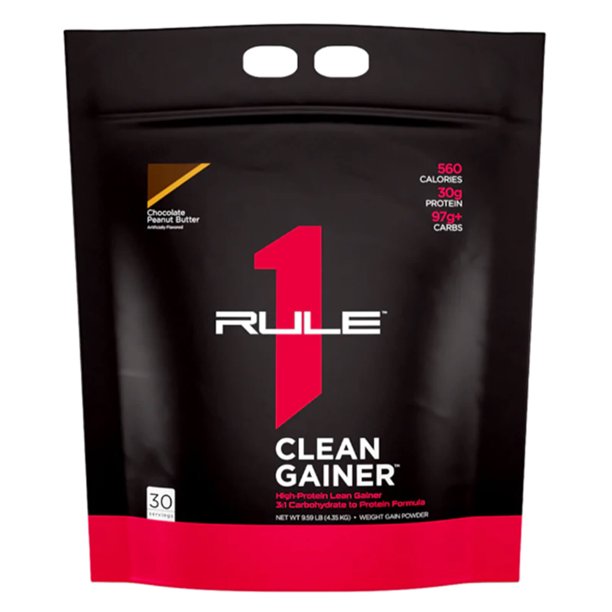 RULE 1 Clean Gainer 30 Serv. Chocolate Peanut Butter Clean Protein ...