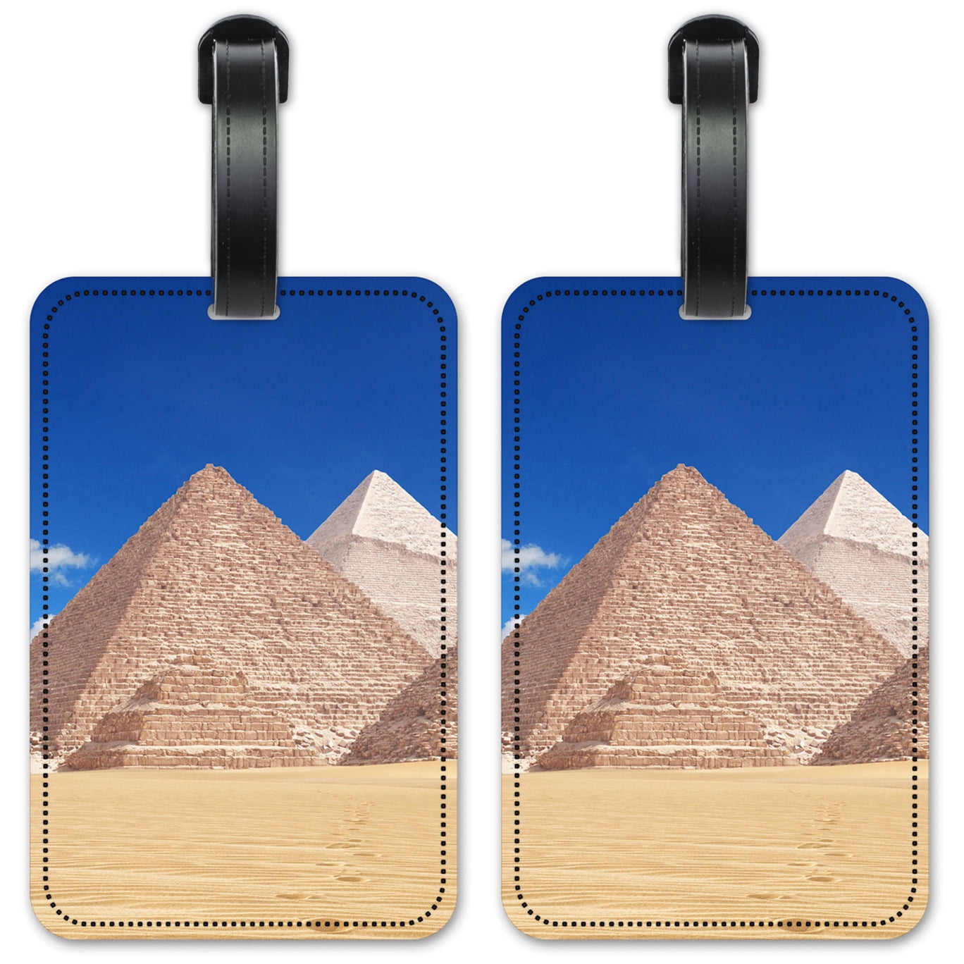 Egyptian Pyramids - Luggage ID Tags / Suitcase Identification Cards ...