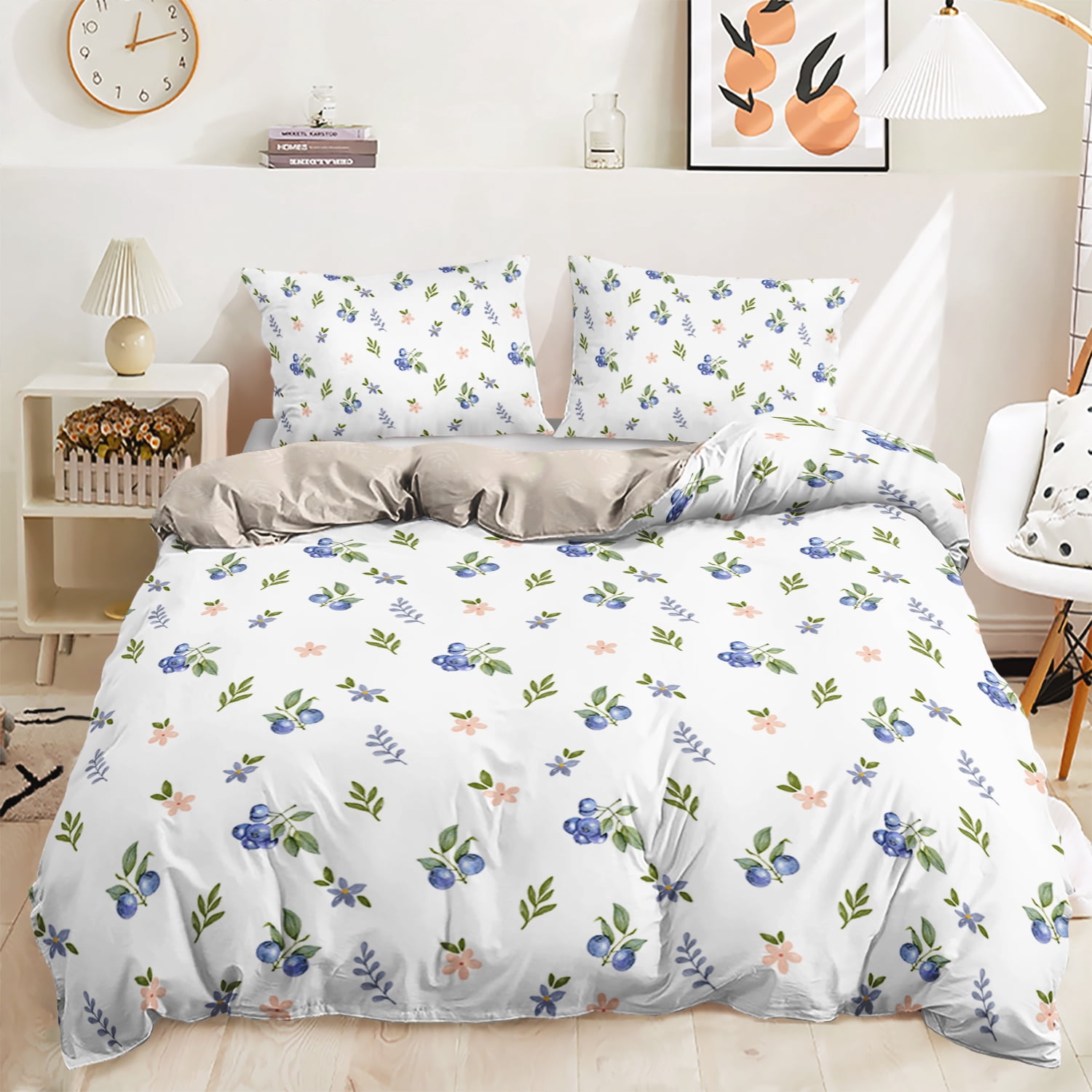 Hosima 3-Piece 3D Digital Printed Polyester Down Quilt Cover With ...