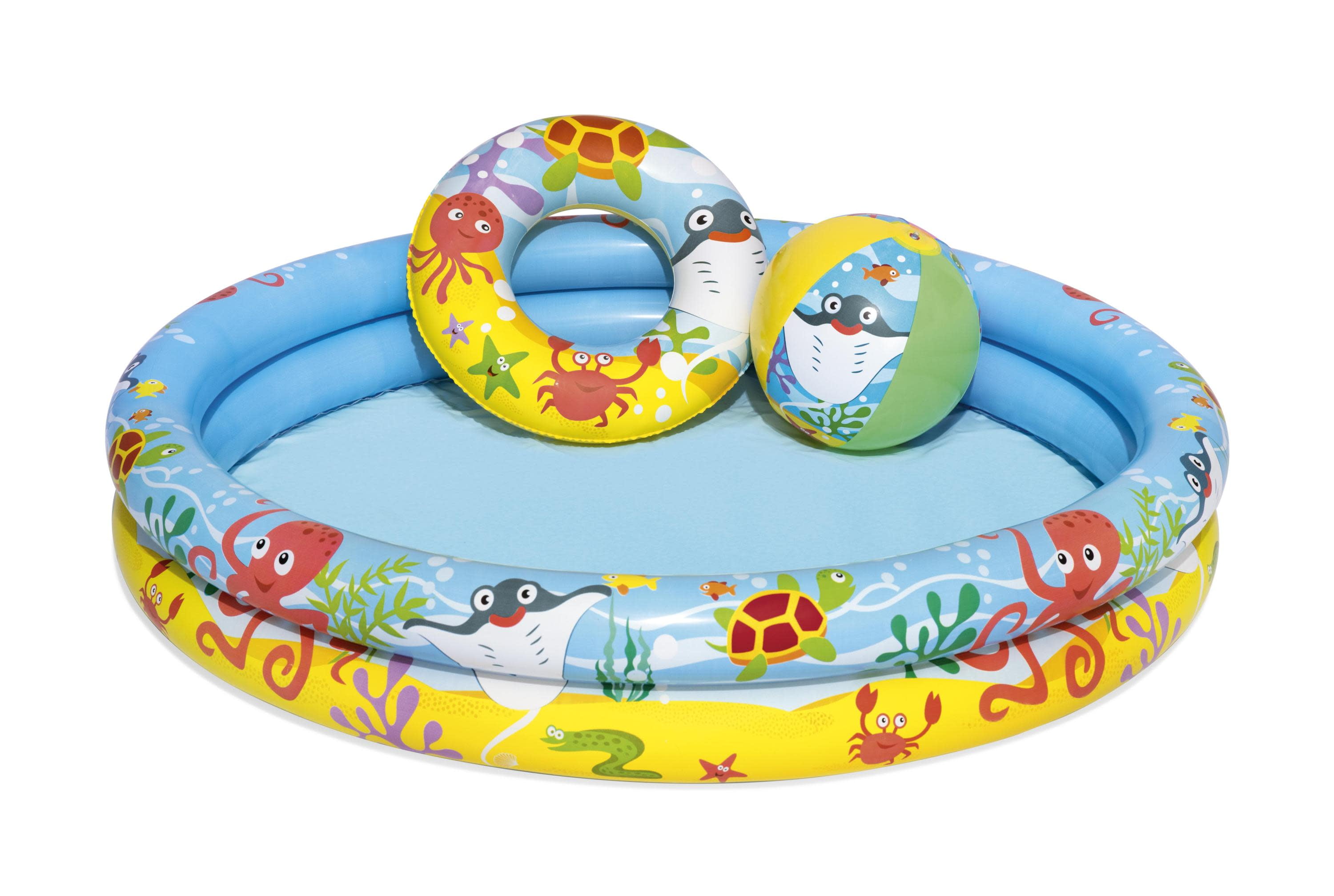 Buy H2OGO! 48in. Inflatable Circle Baby Pool with Beach Ball and Swim ...