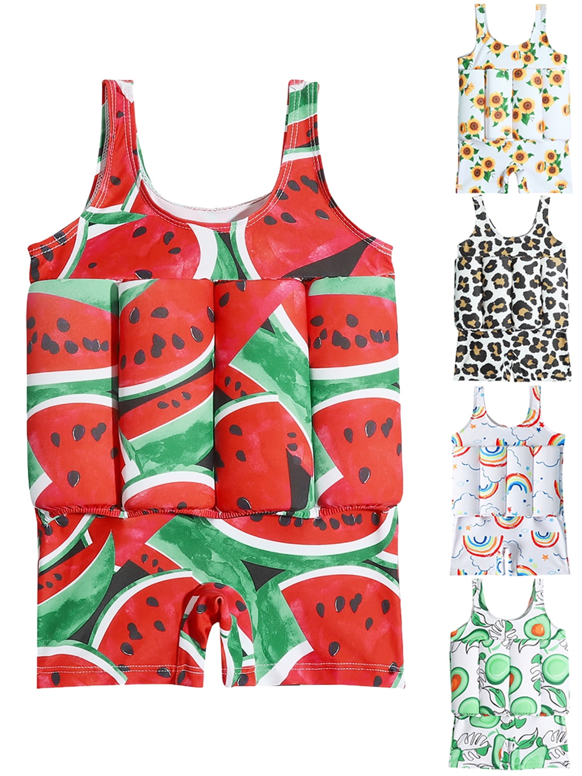 Popvcly 0-3T Toddler Baby Girls Floatation Swimsuit with Adjustable ...