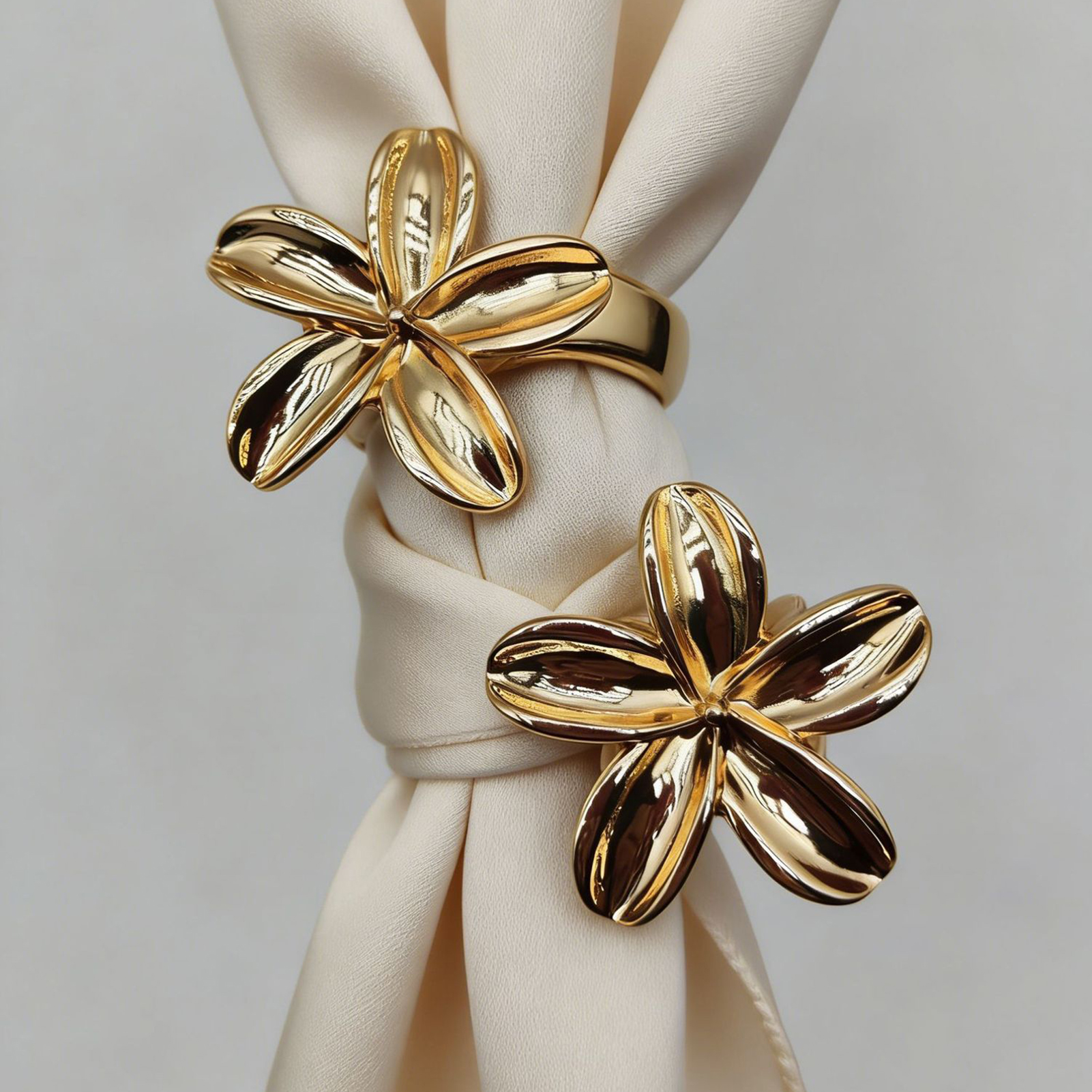 Scarf Rings for Women, Metal Flower Scarf Ring Buckle And Slides, Shirt ...