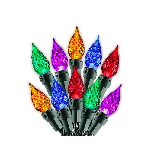 79041-88 LED Christmas Light Set, C5 Multi Color, Faceted Pearl Glass ...