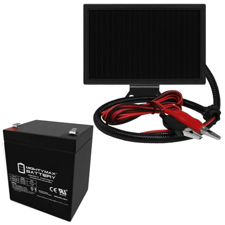 12V 5AH Battery for ION Block Rocker Speaker + 12V Solar Panel ...