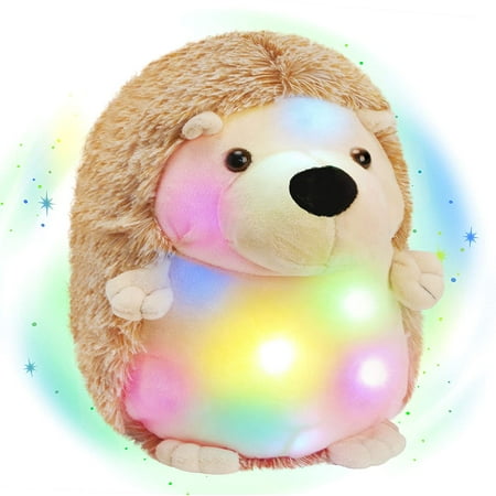 Brown Hedgehog Light up Plush Toy Stuffed Animal LED Night Light ...