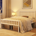 Yaheetech Metal Bed Frame Full Bed with Spindle Headboard and Footboard ...