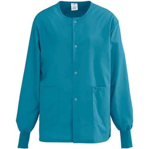 Medline AngelStat Unisex Snap-Front Warm-Up Scrub Jacket - Walmart.com