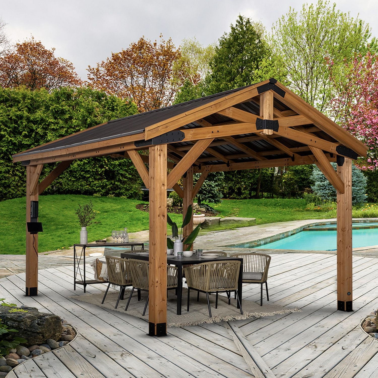 Click here for Backyard Discovery 14 X 12 Norwood Cedar Gazebo Ot... prices